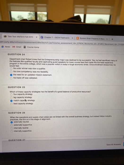 Solved Take Test: Mid Term Fall 2019 - X Q Chapter 7 - OSCM | Chegg.com