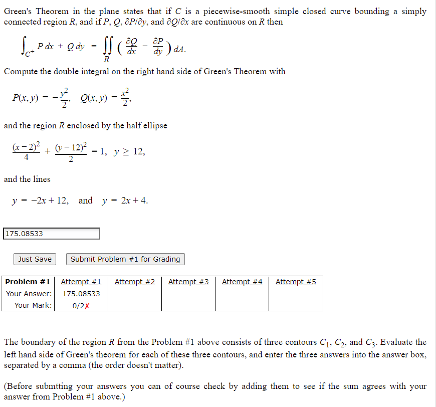 Solved Green's Theorem in the plane states that if C is a | Chegg.com