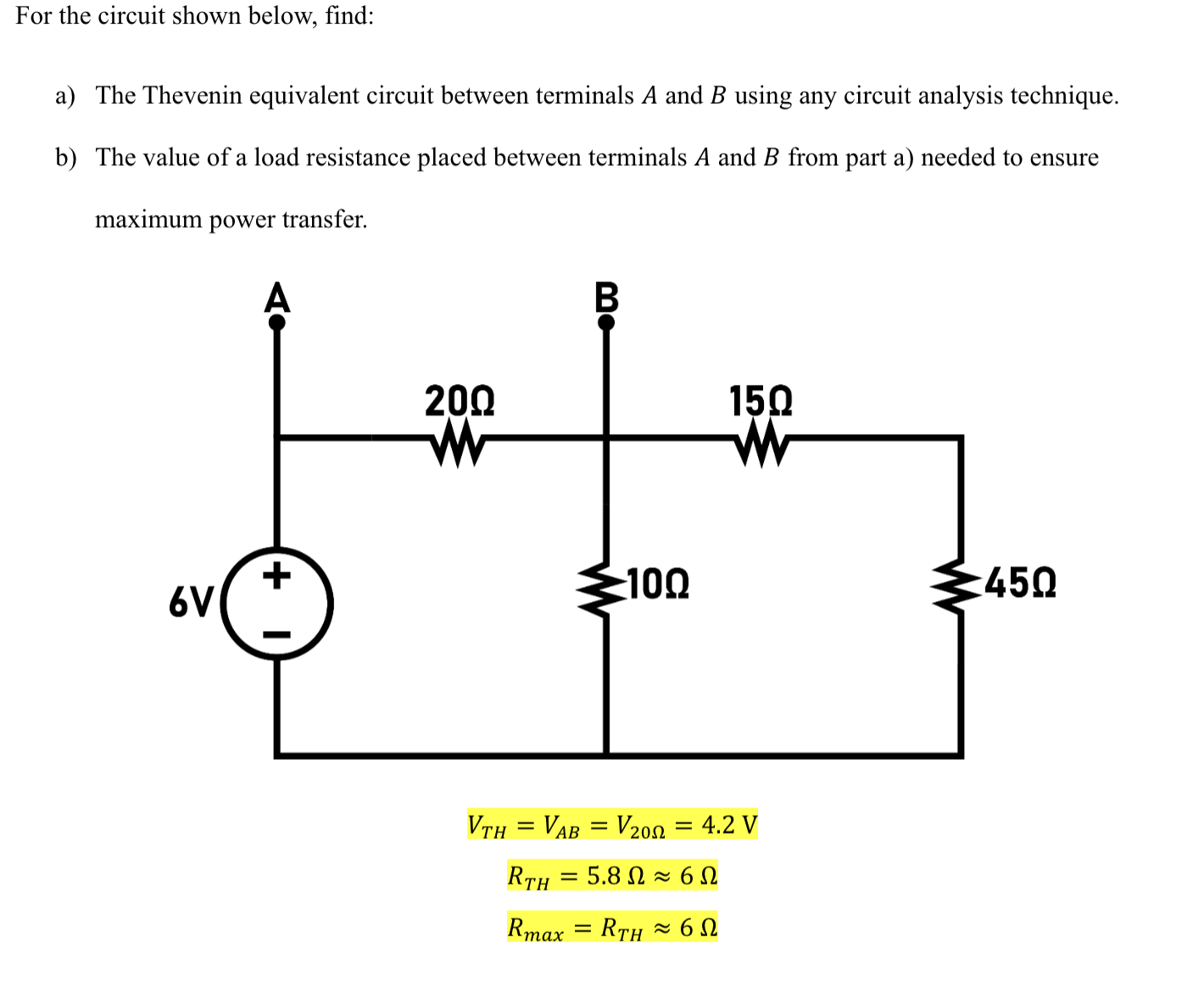 Solved For the circuit shown below, find:aA ﻿and B ﻿using | Chegg.com
