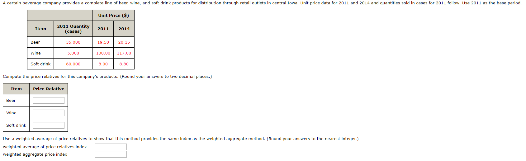 A certain beverage company provides a complete line | Chegg.com