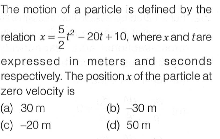 Solved The motion of a particle is defined by the relation | Chegg.com