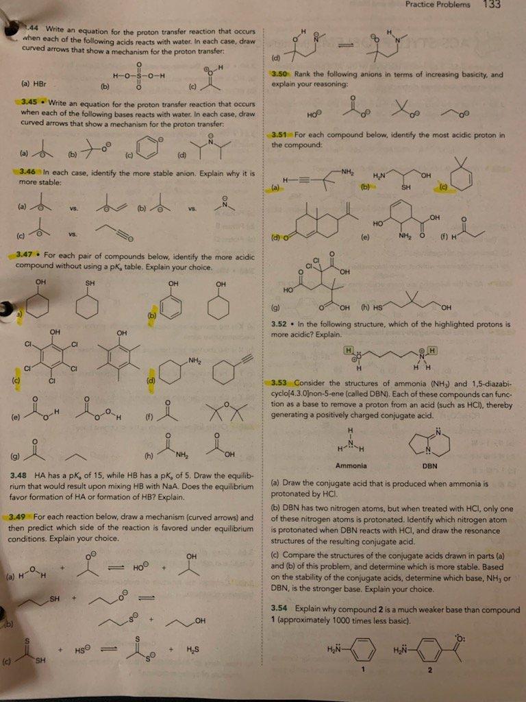 Solved Write an equation for the proton transfer reaction | Chegg.com