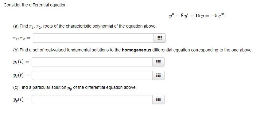 Solved Consider the differential equation (a) Find r1, r2, | Chegg.com