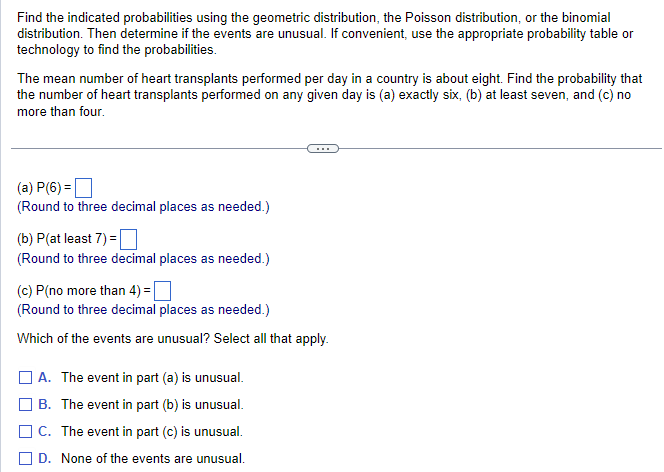 Solved Find the indicated probabilities using the geometric | Chegg.com