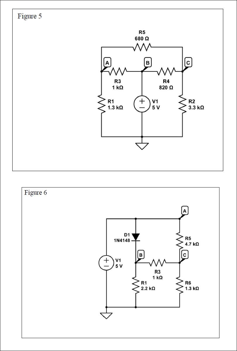 Solved 1. Solve by hand the Node Voltages in Figures 1-6 | Chegg.com