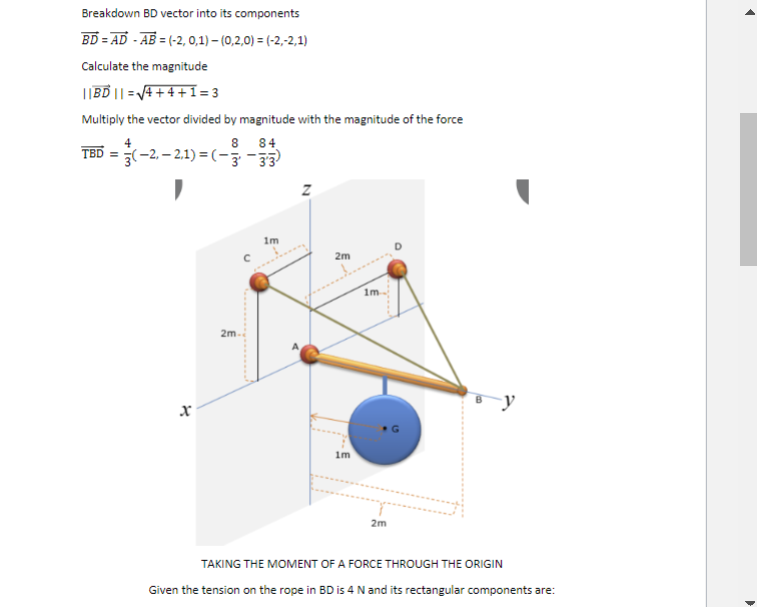 Solved Breakdown BD vector into its components BD = AD - | Chegg.com