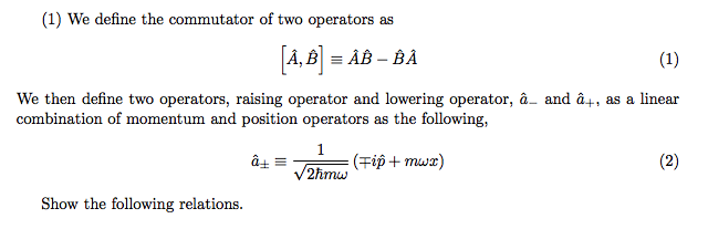 Solved 1 We Define The Commutator Of Two Operators As [a