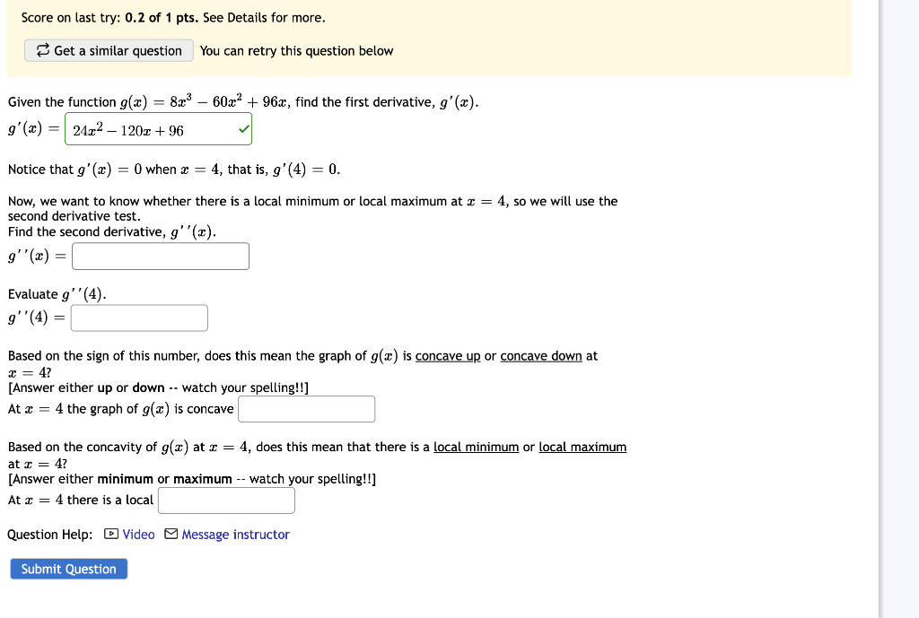 Solved Score on last try: 0.2 of 1 pts. See Details for | Chegg.com