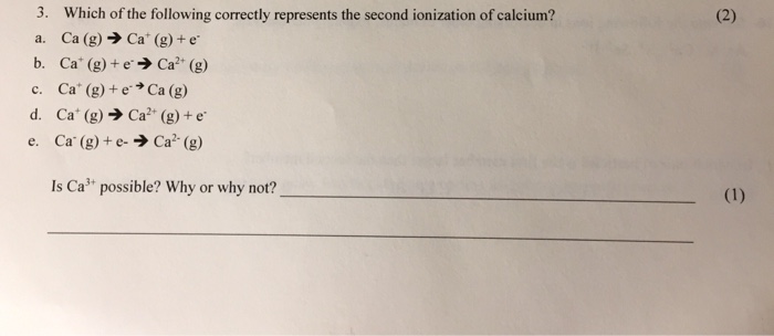 Solved 3. Which of the following correctly represents the | Chegg.com