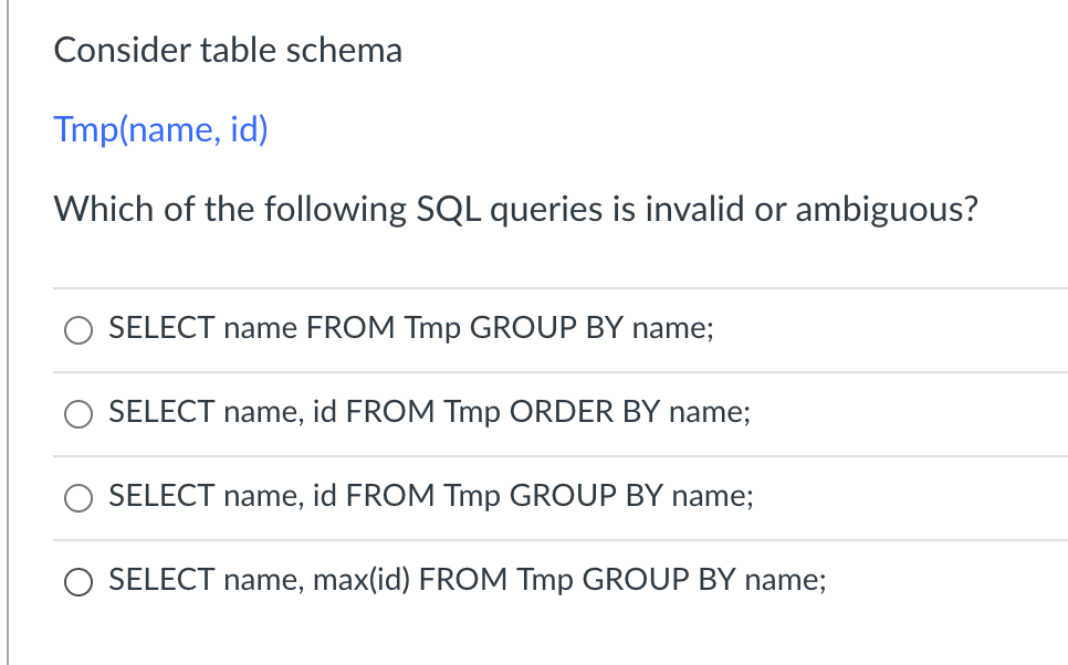 Solved Which of the following joins is the default one in | Chegg.com