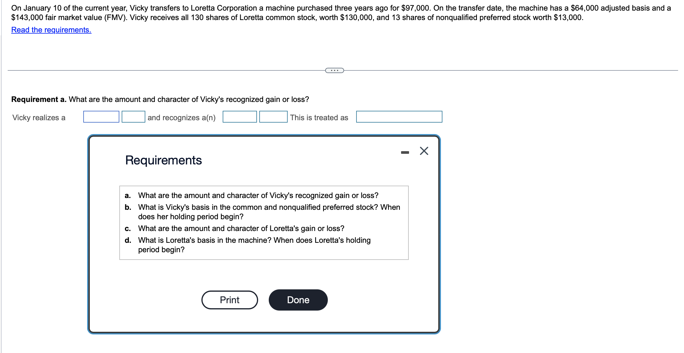Solved Read the requirements.Requirement a. ﻿What are the | Chegg.com