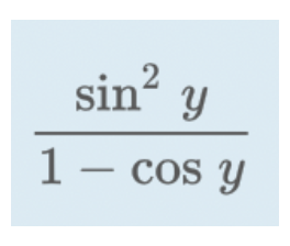 Solved sin? y 1 – cos y | Chegg.com