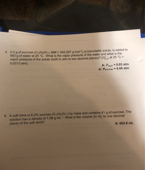Solved g of sucrose (C12H22011; MW- 342.297 g mol-), a | Chegg.com