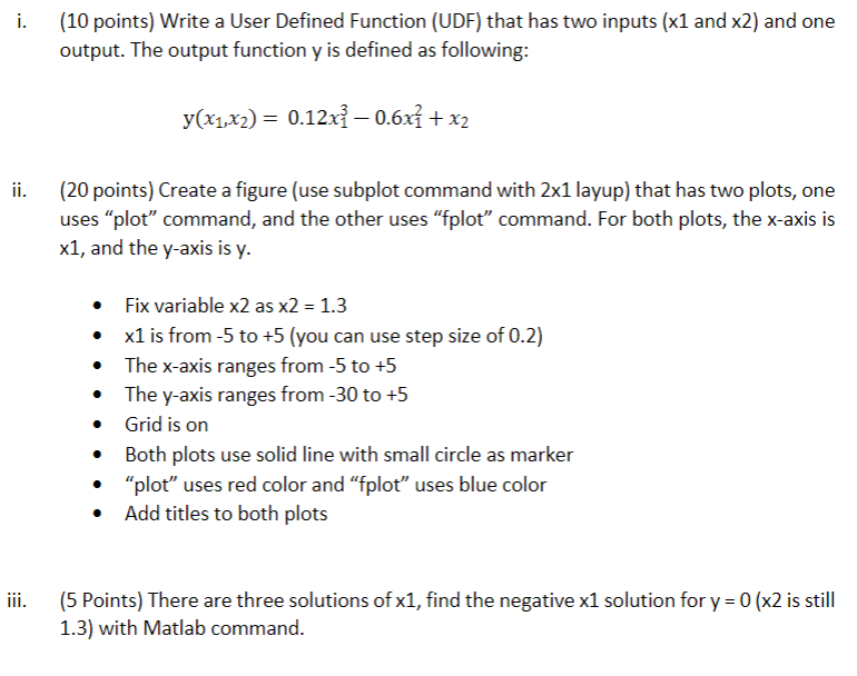 Solved I 10 Points Write A User Defined Function Udf