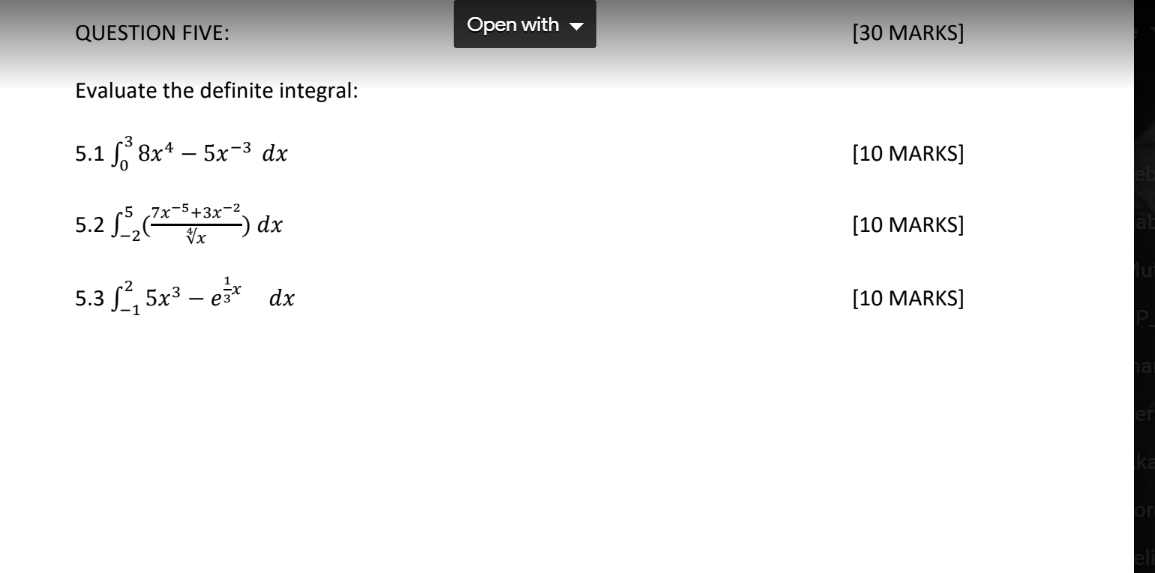 Solved Evaluate the definite integral: | Chegg.com
