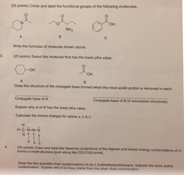 Solved Circle and label the functional groups of the | Chegg.com