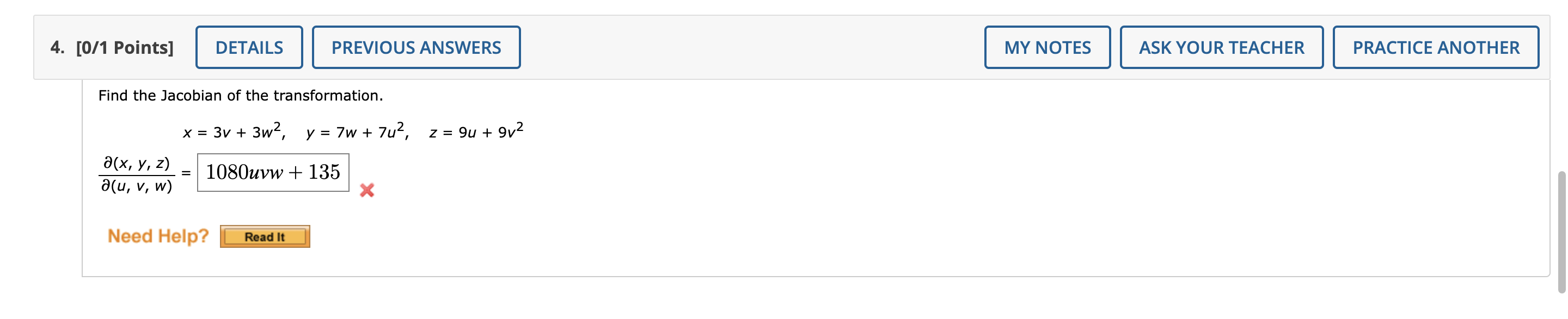 Solved Find the Jacobian of the transformation. | Chegg.com