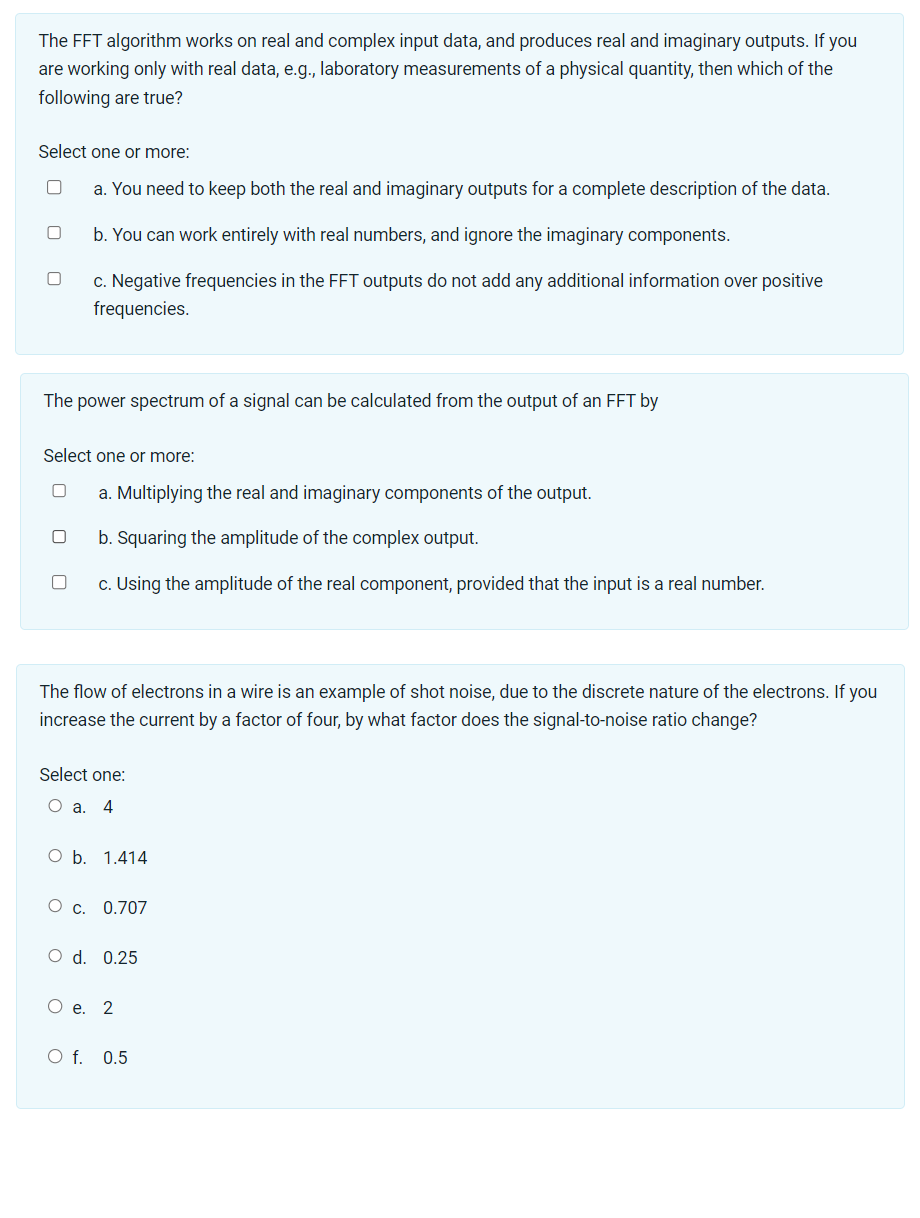 Solved The Fft Algorithm Works On Real And Complex Input 