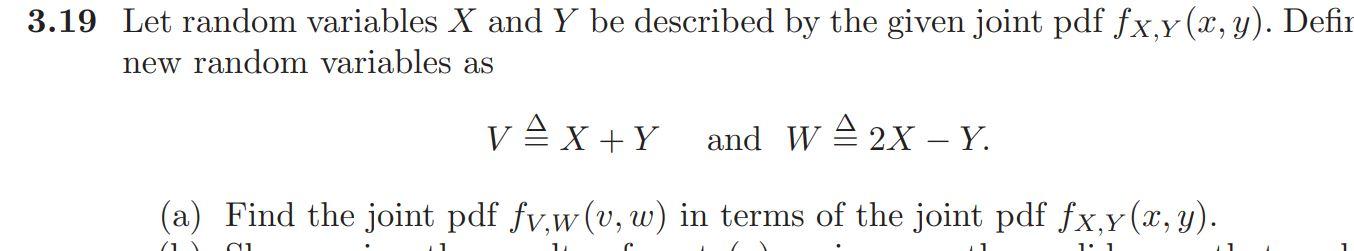 Solved 19 Let random variables X and Y be described by the | Chegg.com