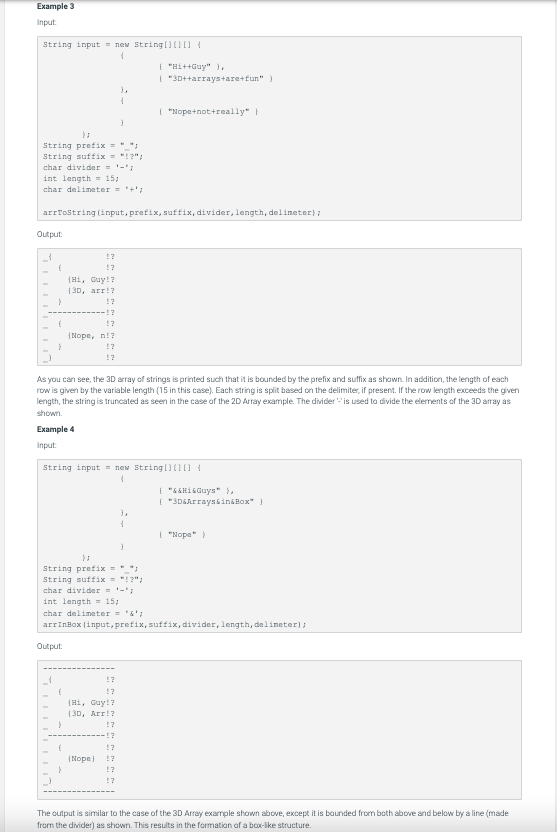 Solved Boxing and Nesting Arrays Wote this program using an | Chegg.com