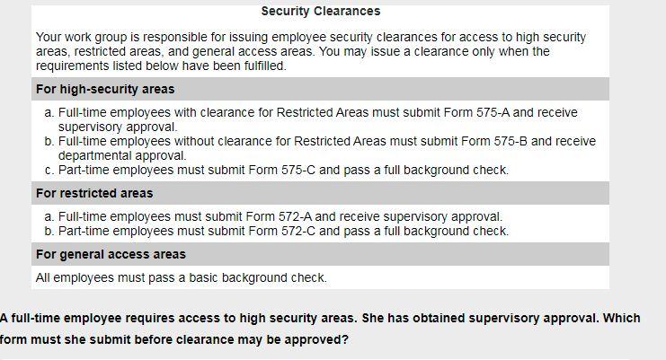Solved Security Clearances Your work group is responsible | Chegg.com