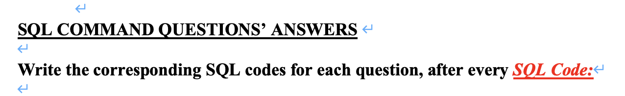 Solved Product T:SQL COMMAND QUESTIONS' ANSWERS Write the | Chegg.com