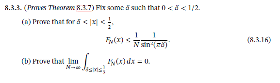 Solved Theorem 8.3.7. The Fejér kernel Fy is a Dirac kernel. | Chegg.com