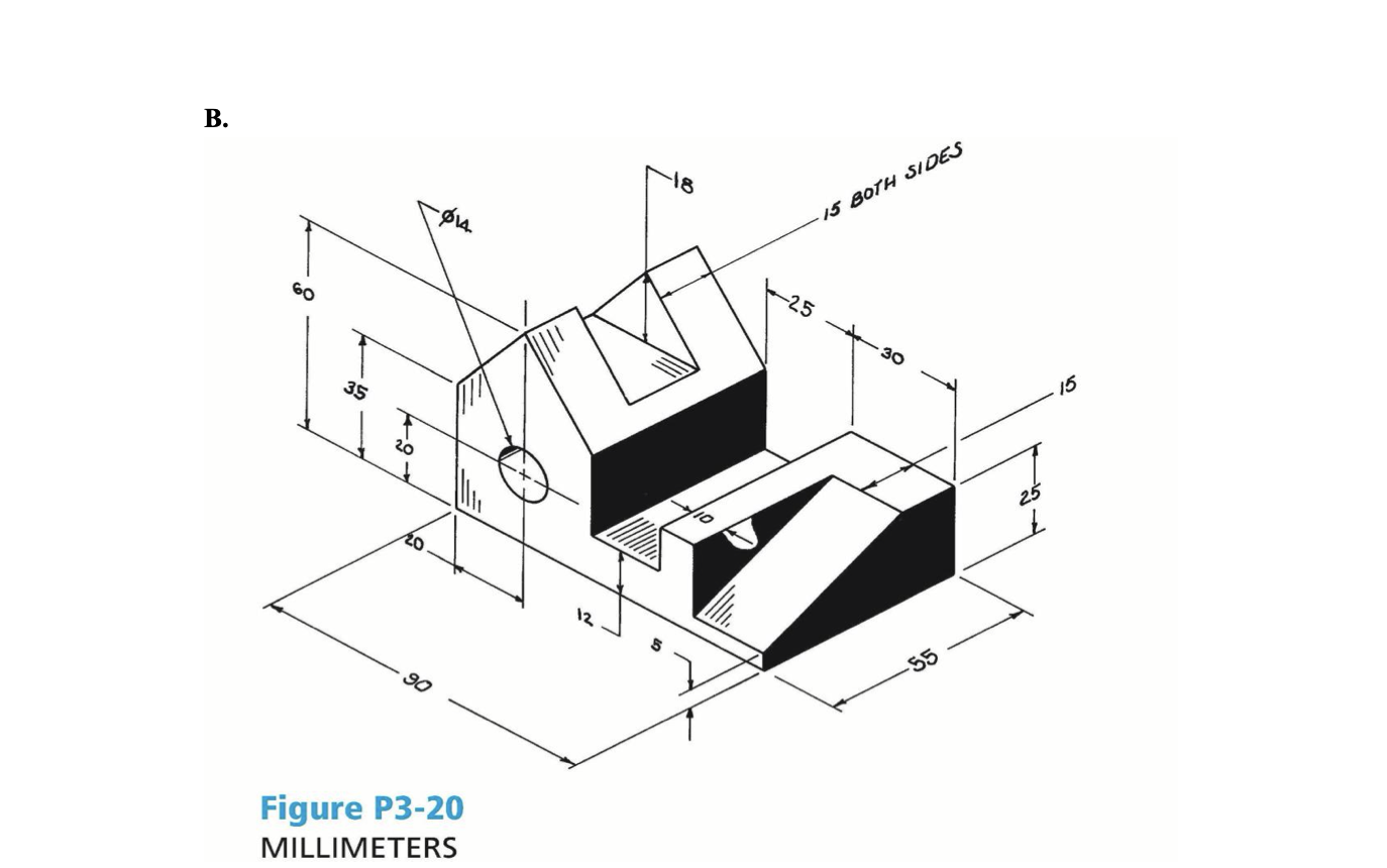 Solved Redraw the objects as solid models based on the | Chegg.com