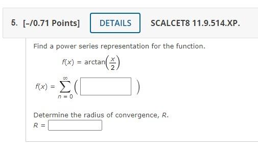 Solved Find a power series representation for the function. | Chegg.com