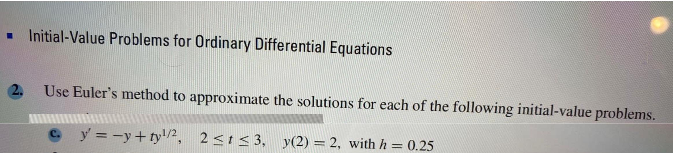 Solved Initial-Value Problems for Ordinary Differential | Chegg.com
