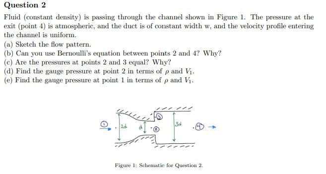 Fluid (constant density) is passing through the | Chegg.com