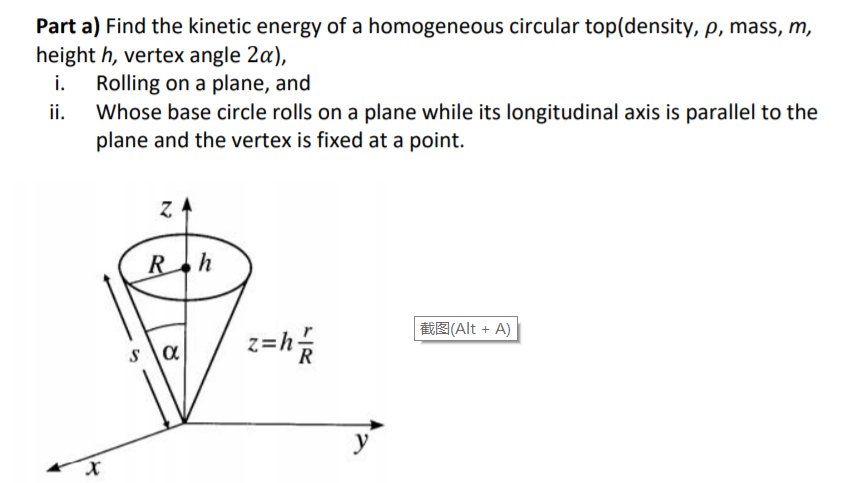 Solved Part a) Find the kinetic energy of a homogeneous | Chegg.com