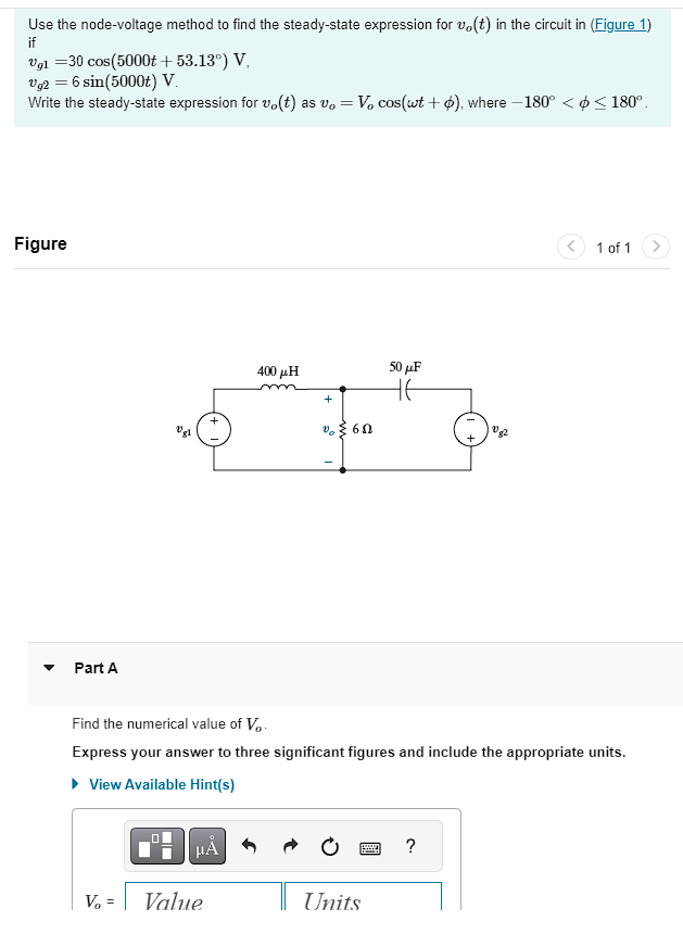 Solved Use the node-voltage method to find the steady-state | Chegg.com