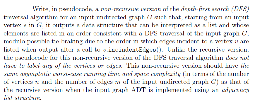 Solved Write In Pseudocode A Non Recursive Version Of The