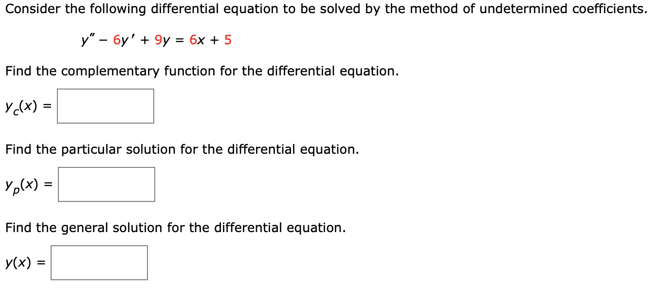 Solved Consider the following differential equation to be | Chegg.com