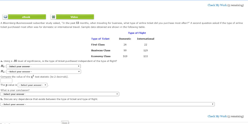 Solved Check My Work (5 remaining) eBook Video A Bloomberg | Chegg.com