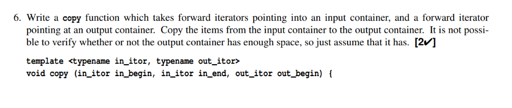 6, write a copy function which takes forward | Chegg.com