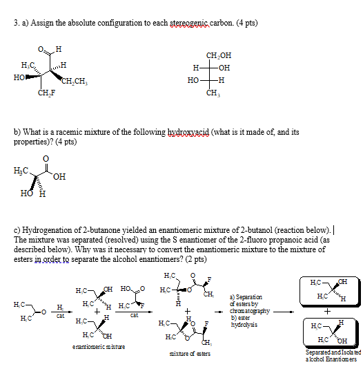 Solved 3. a) Assign the absolute configuration to each | Chegg.com
