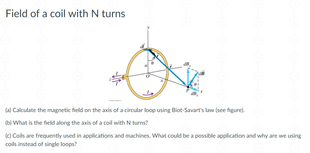 Solved a) Calculate the magnetic field on the axis of a | Chegg.com