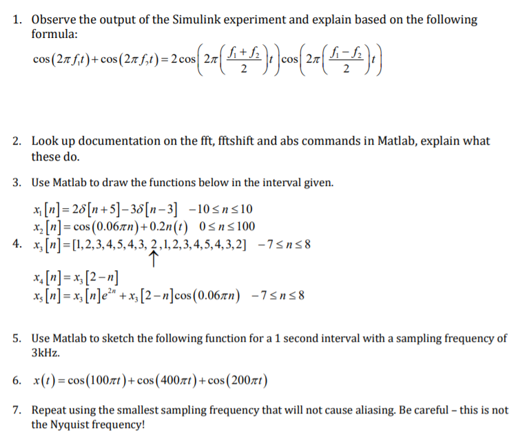 Solved 1. Observe the output of the Simulink experiment and | Chegg.com