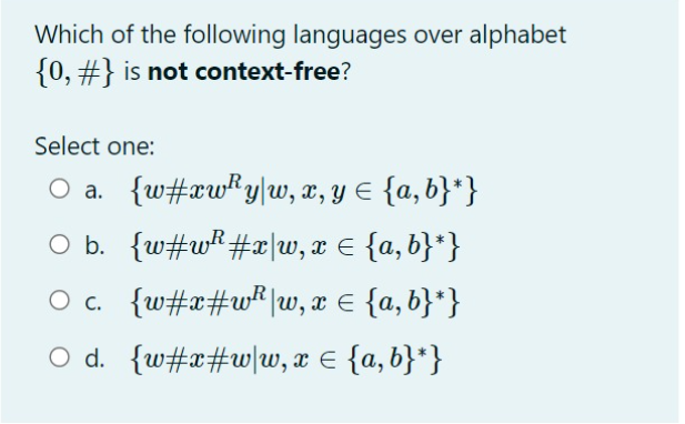 Solved QUESTION-1: In the choices below are two grammars | Chegg.com