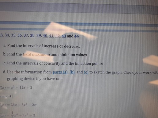 Solved 3, 34, 35, 36, 37, 38, 39, 40, 41, 42, 43 and 44 a. | Chegg.com