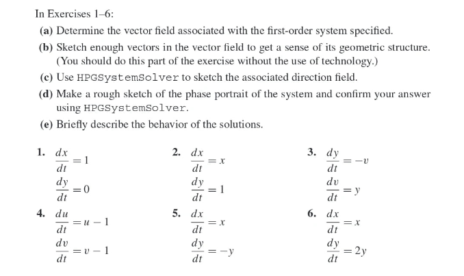 Solved In Exercises 1-6: (a) Determine the vector field | Chegg.com