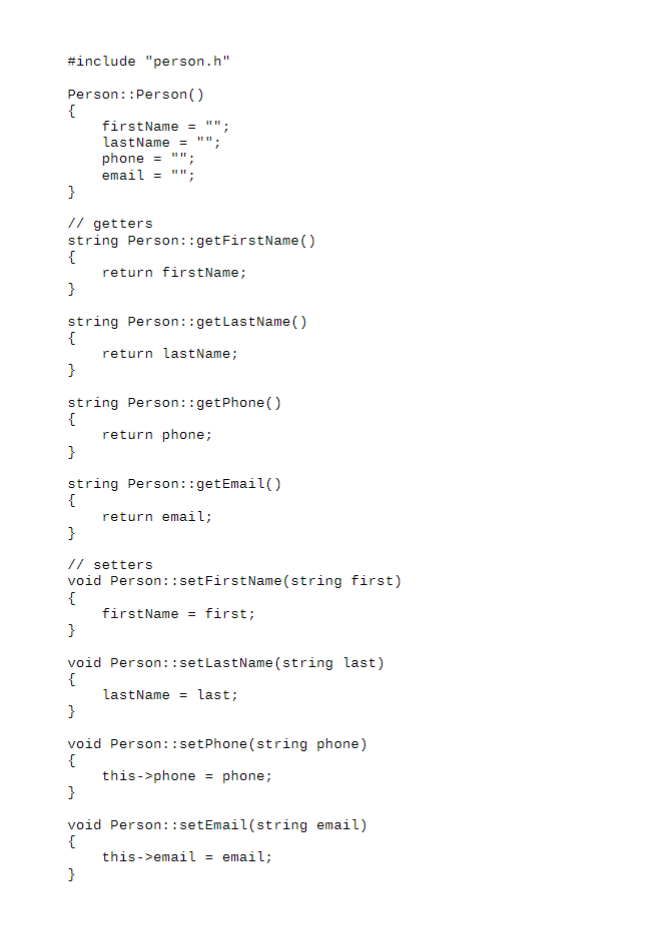 Solved I need help building a program using classes and | Chegg.com