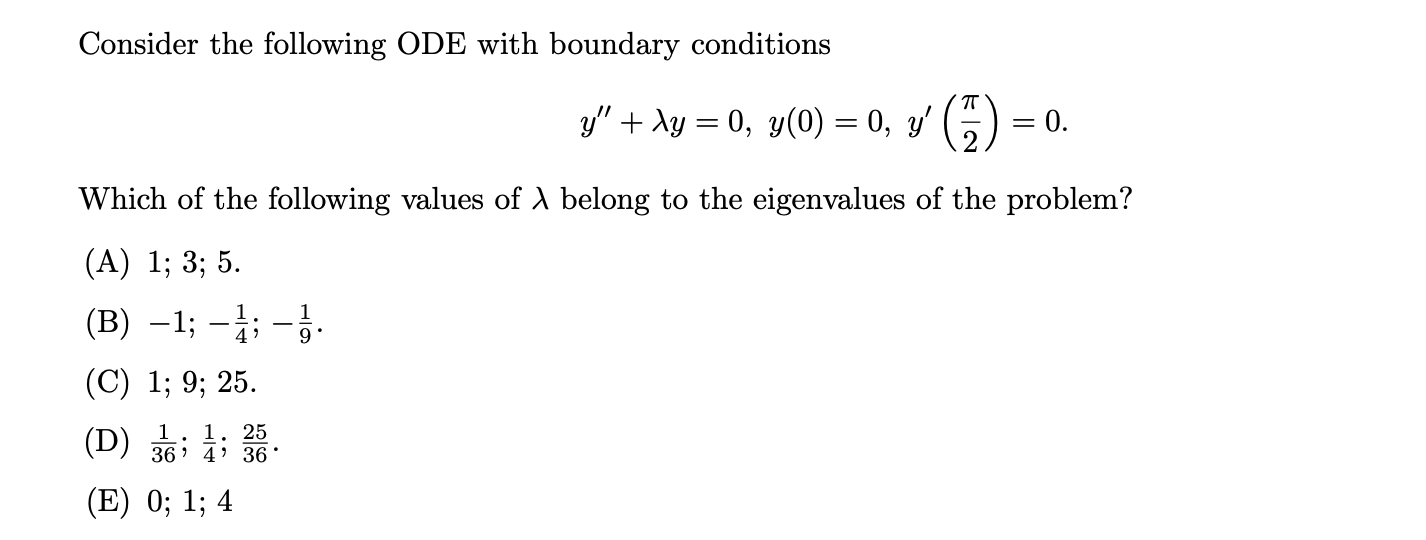 Solved Consider the following ODE with boundary conditions | Chegg.com