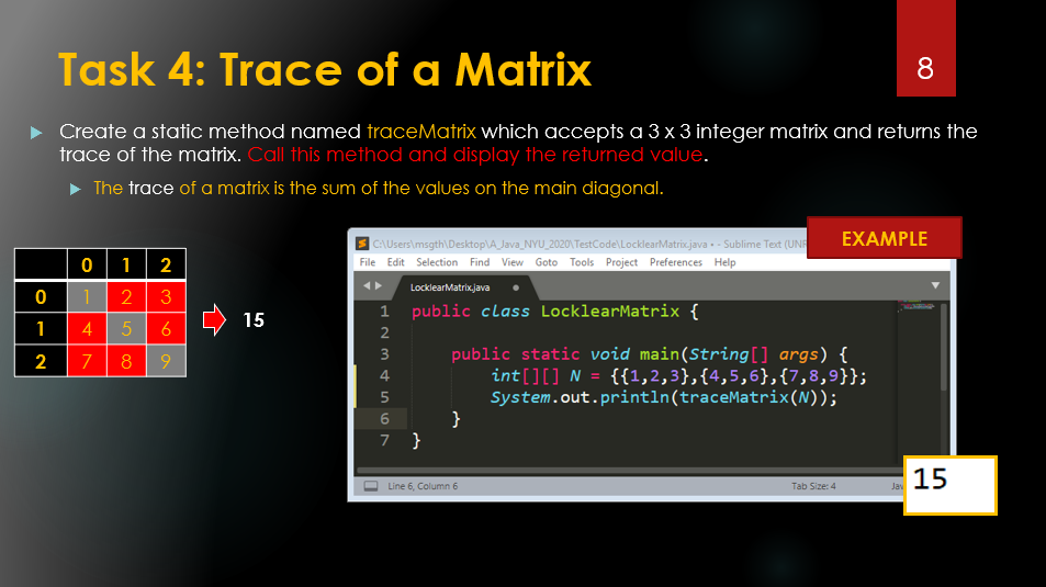 Solved Task 1: Multiply Two Matrices 4 Create a static | Chegg.com