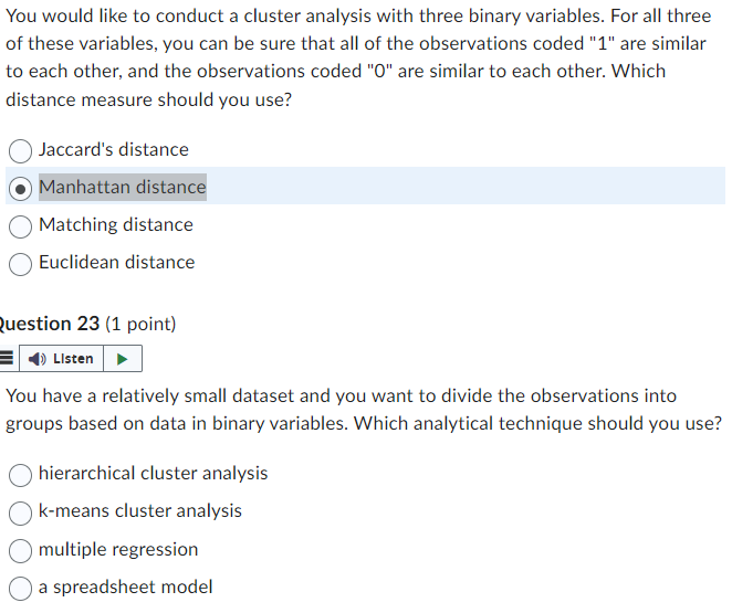Solved You would like to conduct a cluster analysis with | Chegg.com