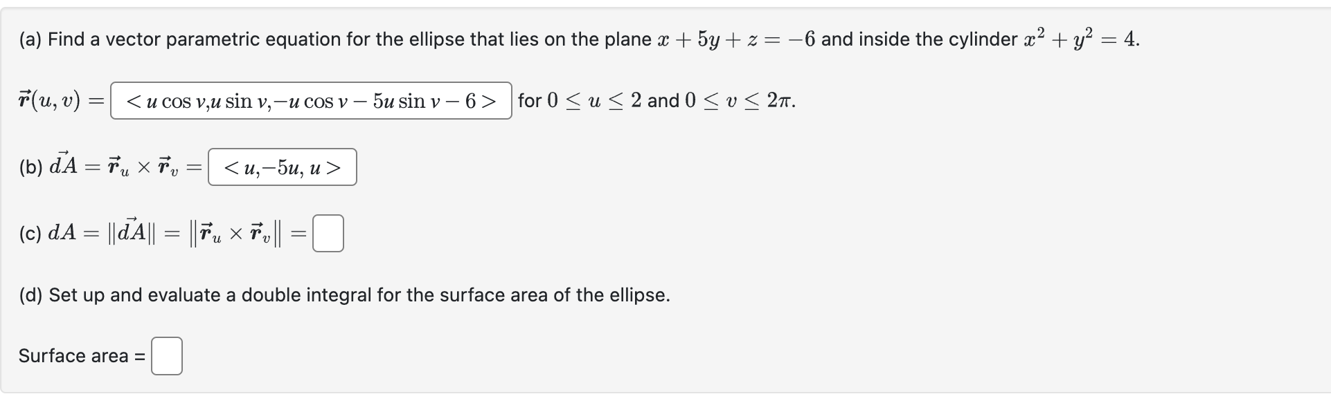 Solved A Find A Vector Parametric Equation For The Ellipse
