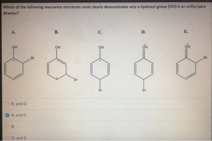 Solved Which of the following resonance structures most | Chegg.com