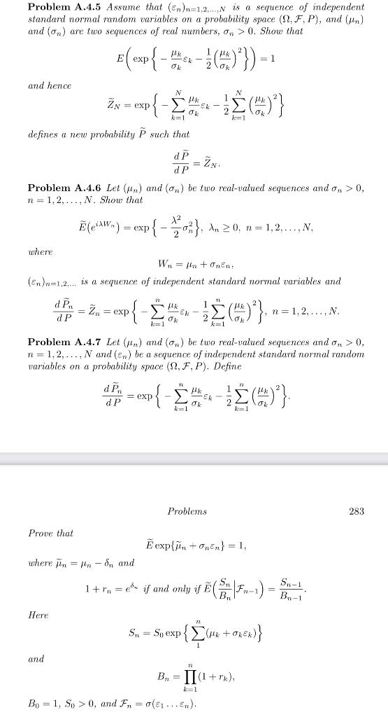 Solved Problem A.4.5 Assume that (εn)n=1,2,…,N is a sequence | Chegg.com
